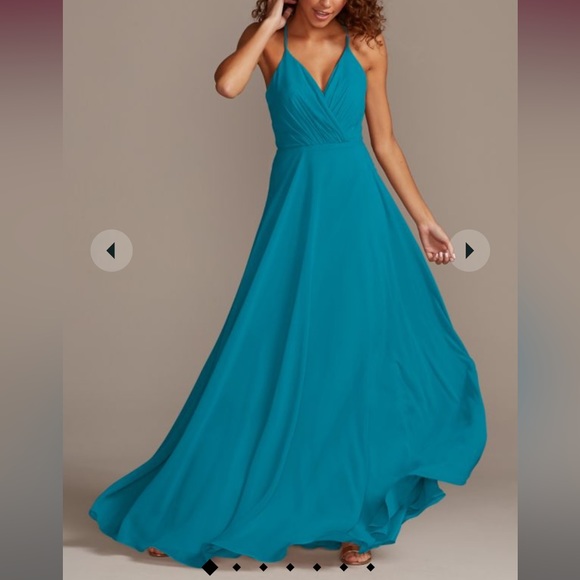 David's Bridal | Dresses | Celebrate Db Studiospaghetti Strap Full ...